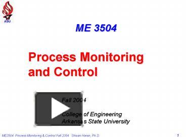 PPT – Process Monitoring and Control PowerPoint presentation | free to ...