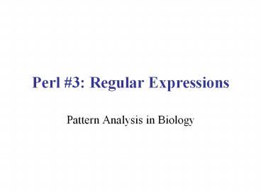PPT – Perl PowerPoint presentation | free to view - id: 17b519-NGQ5N