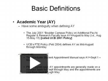 PPT – Basic Definitions PowerPoint presentation | free to view - id ...