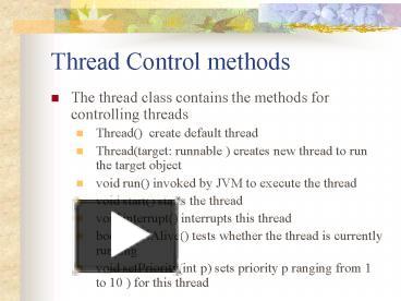 Thread Control methods presentation | free to view