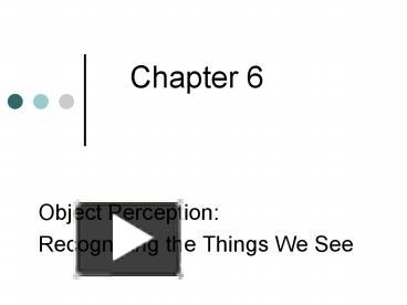 PPT – Object Perception: PowerPoint presentation | free to view - id ...