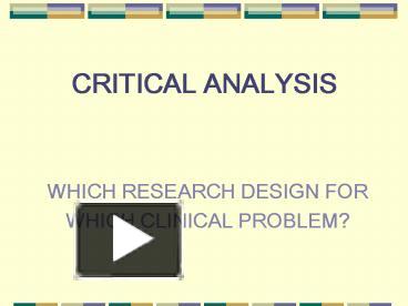 CRITICAL ANALYSIS presentation | free to view