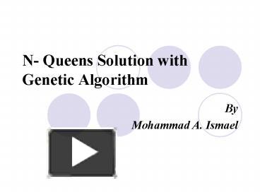 N Queens Solution with Genetic Algorithm presentation | free to view