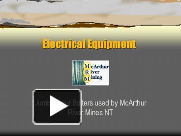 PPT – Electrical Equipment PowerPoint presentation | free to view - id ...