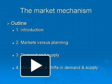 The market mechanism presentation | free to download