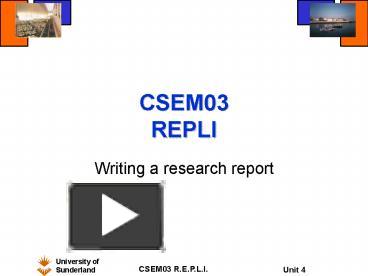 PPT – CSEM03 REPLI PowerPoint presentation | free to view - id: 17c533 ...