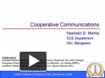 PPT – Cooperative Communications PowerPoint presentation | free to view ...