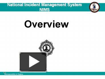 National Incident Management System NIMS presentation | free to view
