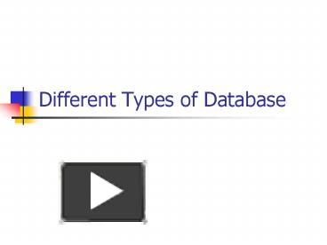 PPT – Different Types of Database PowerPoint presentation | free to ...