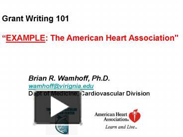 Grant Writing 101 presentation | free to view
