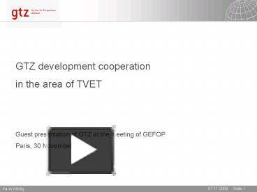 PPT – Auftragsstruktur der GTZ PowerPoint presentation | free to view ...