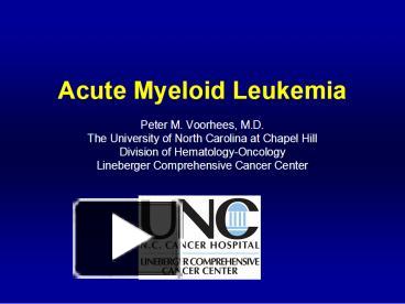 Acute Myeloid Leukemia presentation | free to view