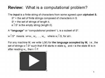 Review: What is a computational problem presentation | free to view