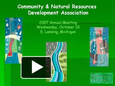 Community presentation | free to view