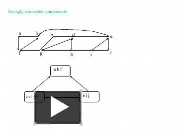 Strongly connected components: presentation | free to download