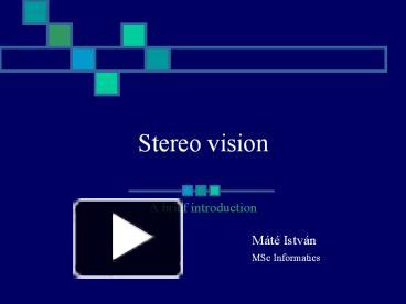 PPT – Stereo%20vision PowerPoint presentation | free to download - id ...