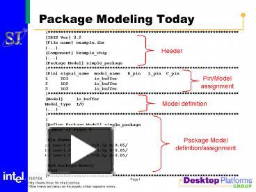 PPT – Package Modeling Today PowerPoint presentation | free to view ...