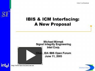 IBIS presentation | free to view