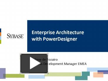 PPT – Enterprise Architecture with PowerDesigner PowerPoint ...
