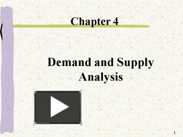 Demand and Supply Analysis presentation | free to view