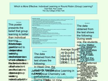 Which is More Effective: Individual Learning or Round Robin Group ...