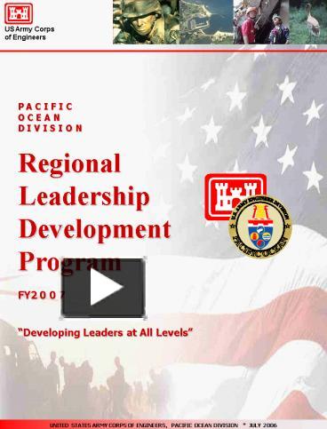 US Army Corps presentation | free to view