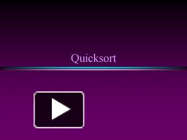 Quicksort presentation | free to download