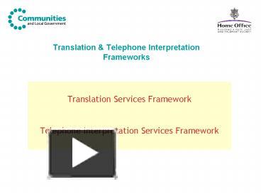 PPT – Translation PowerPoint presentation | free to view - id: 180f6b-ZDc1Z