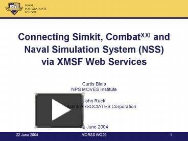 Connecting Simkit, CombatXXI and presentation | free to view