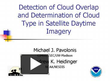 Detection of Cloud Overlap and Determination of Cloud Type in Satellite ...