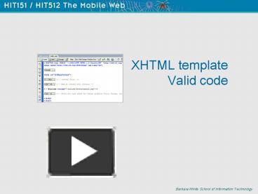 XHTML template Valid code presentation | free to view