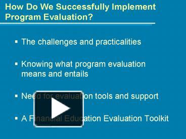 How Do We Successfully Implement Program Evaluation? presentation ...