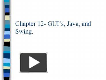 Chapter 12- GUI presentation | free to download