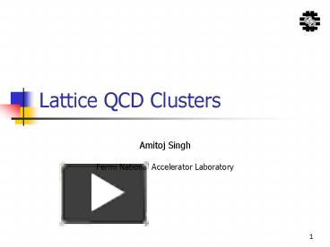 PPT – Lattice QCD Clusters PowerPoint presentation | free to download ...