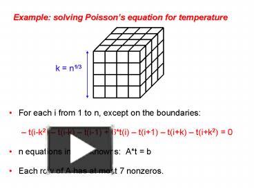 PPT – Example: solving Poissons equation for temperature PowerPoint ...