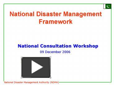 National Disaster Management Framework presentation | free to view