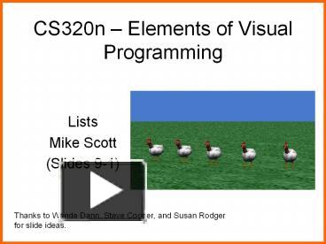 PPT – CS320n PowerPoint presentation | free to download - id: 1828a9-ZDc1Z