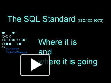 The SQL Standard (ISO/IEC 9075) presentation | free to download