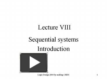Sequential systems presentation | free to view