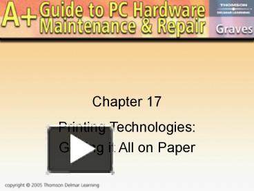 PPT – A Guide to PC Hardware Maintenance and Repair PowerPoint ...