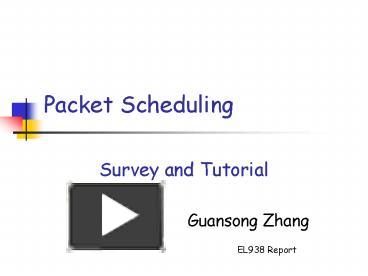 Packet Scheduling presentation | free to view