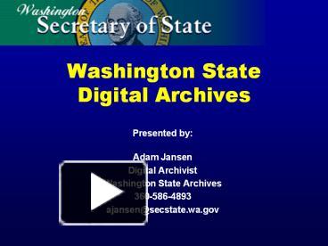 PPT – Public Records. As defined in RCW 40.14 ... the transactio ...