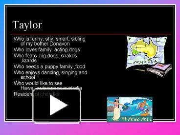 PPT – Taylor PowerPoint presentation | free to view - id: 183ee-NmU5M