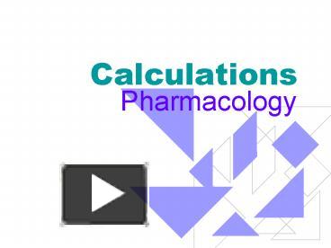 Calculations presentation | free to view