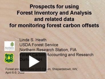 Prospects for using Forest Inventory and Analysis and related data for ...