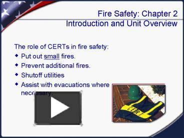 Fire Safety: Chapter 2 Introduction and Unit Overview presentation ...