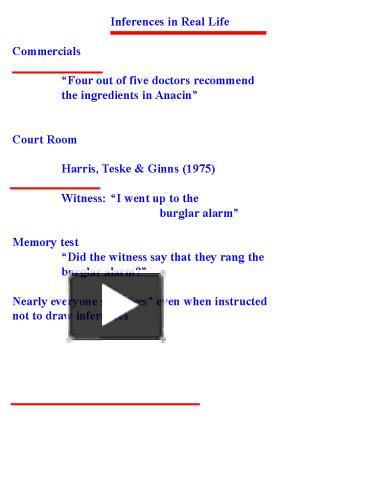 PPT – Inferences in Real Life PowerPoint presentation | free to view ...