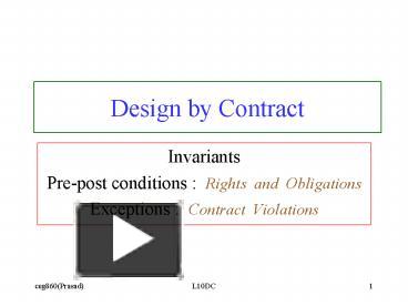 PPT – Design by Contract PowerPoint presentation | free to download ...