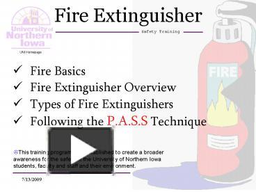 Fire Extinguisher presentation | free to view