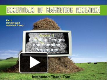Chapter 12 Sampling Designs and Sampling Procedures presentation | free ...